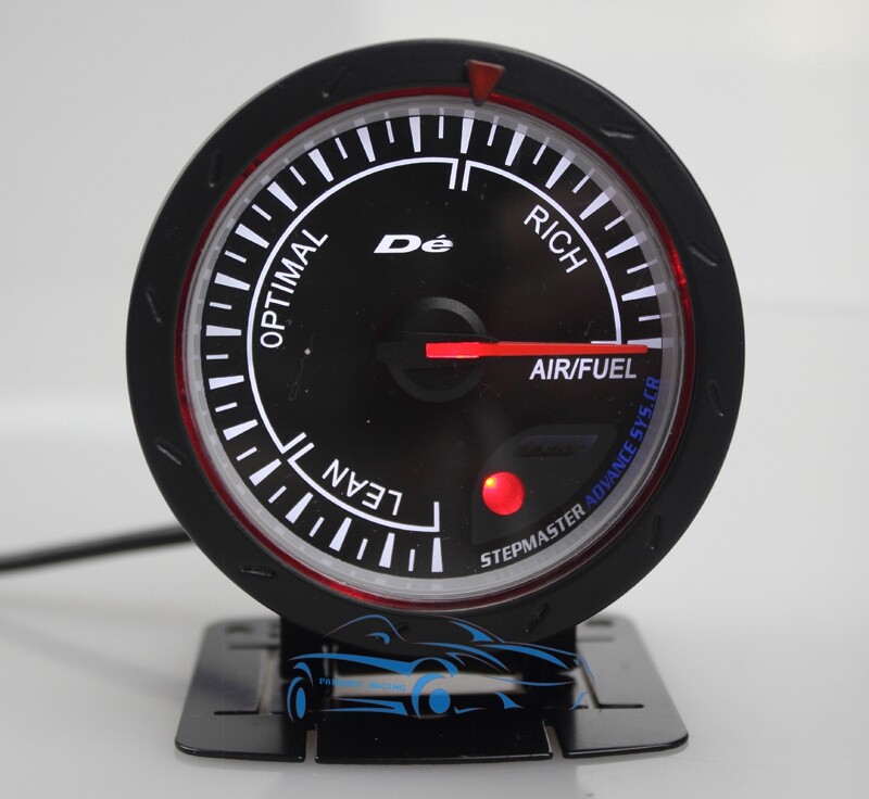 60mm 2.36in Advance CR Black Air/Fuel Ratio Gauge White/Red LED Def ...