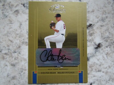 Yankees Colter Bean Signed Autographed 2005 Donruss Classics #0798/1200 ...