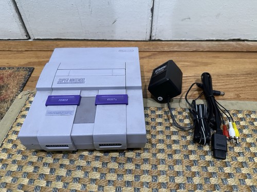 Super Nintendo Entertainment System SNES & Cables ONLY F - 100% Tested ...