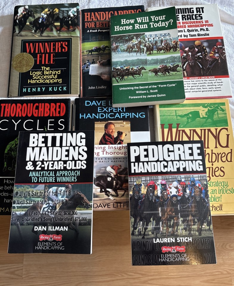 Lot of 10 Horse Racing Betting Books 7 Hardcover 3 PB Read Win ...