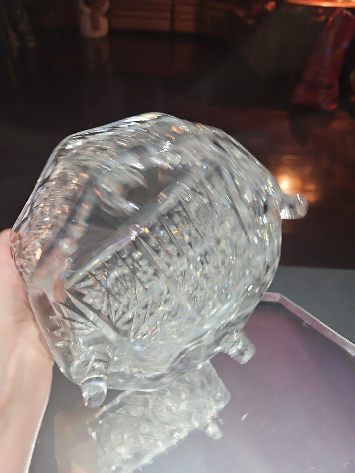 8 sided Ferner bowl planter, American Brilliant Cut Glass Crystal ...
