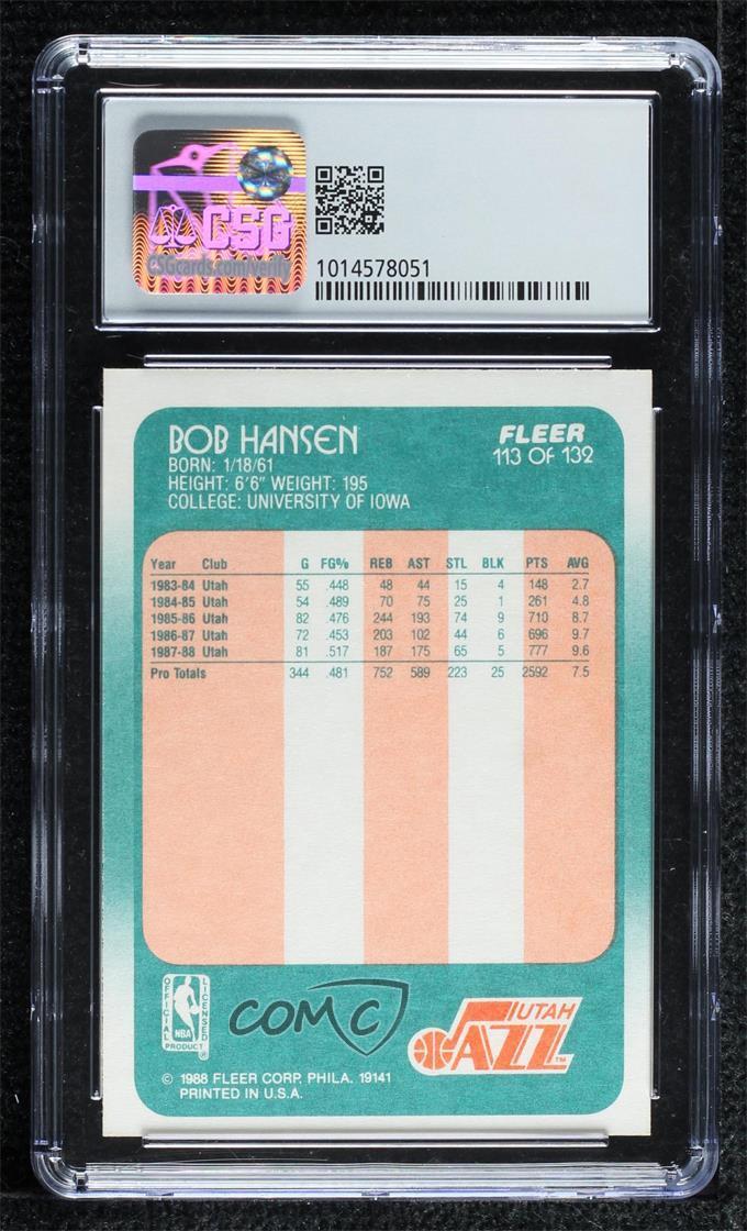 1988-89 Fleer - #113 Bob Hansen (RC) for sale online | eBay