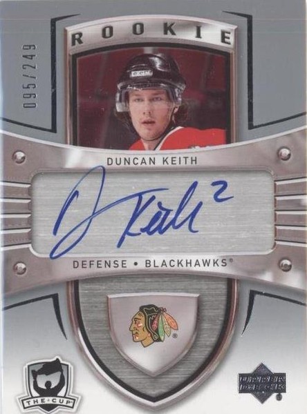2005-06 Upper Deck The Cup - Rookie Autograph #186 Duncan Keith /249 ...