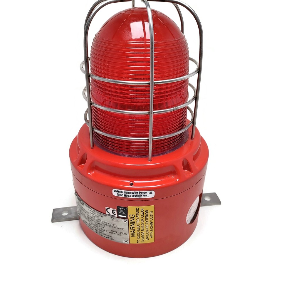 MEDC XB15 Flashing Beacon, Xenon, EEXD,RED,15 Joules, 120VoltsAC,60FPM ...