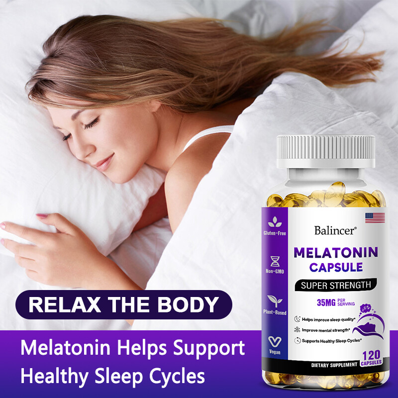 Sleep Capsules, 35 mg, Natural Sleep Aid, Improves Sleep Quality, Sleep ...