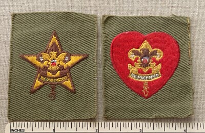 Vintage STAR & LIFE RANK Boy Scouts of America Award PATCHES BSA ...