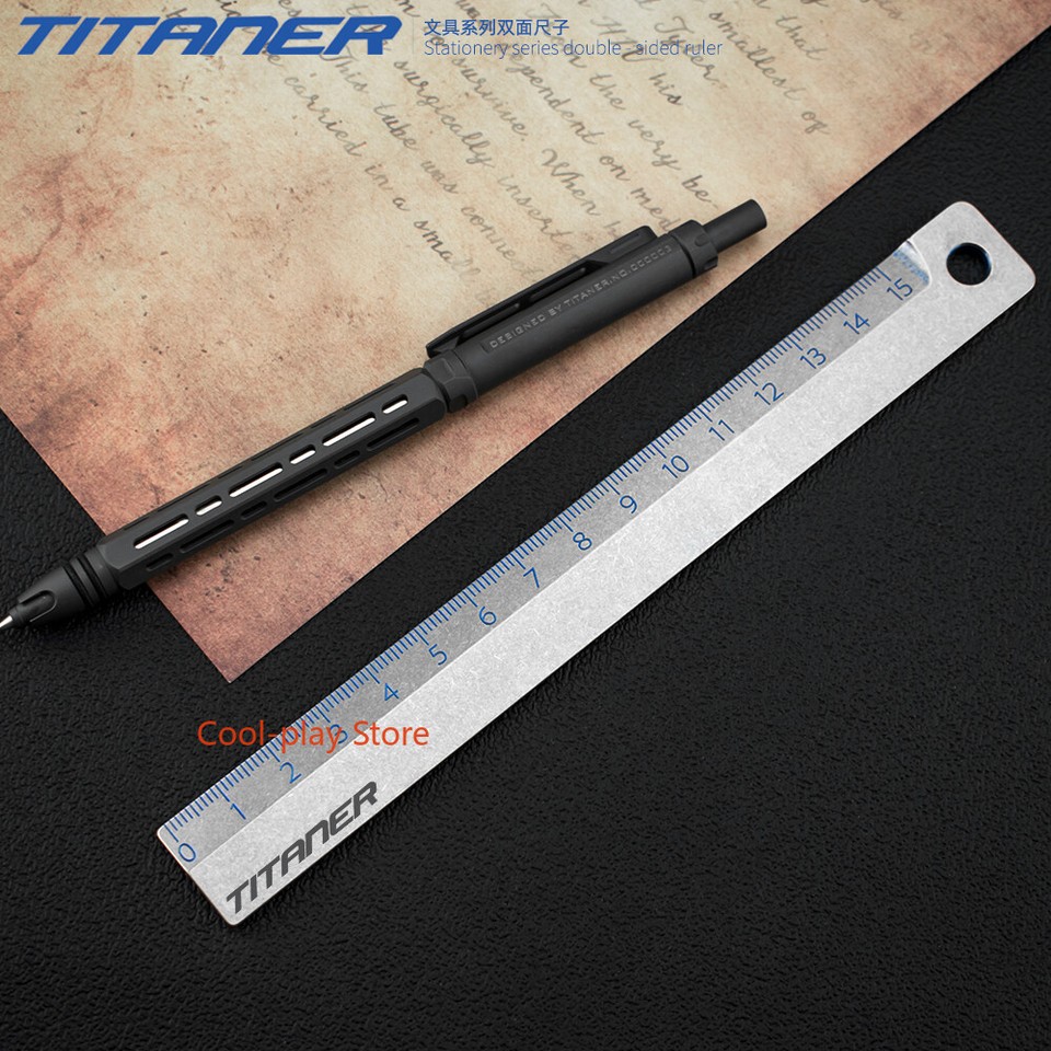 TC4 Titanium Alloy Double-sided Straight Ruler Measuring Marking Scale ...
