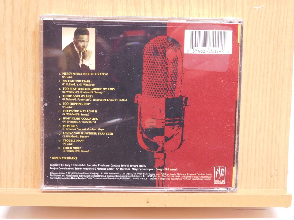 Marvin Gaye soul RnB CD Motown Legends Mercy Mercy Me Sealed ...