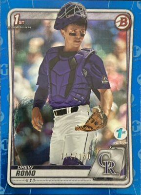 2020 Bowman Draft 1st Edition #BD-106 Drew Romo Blue /150 | eBay