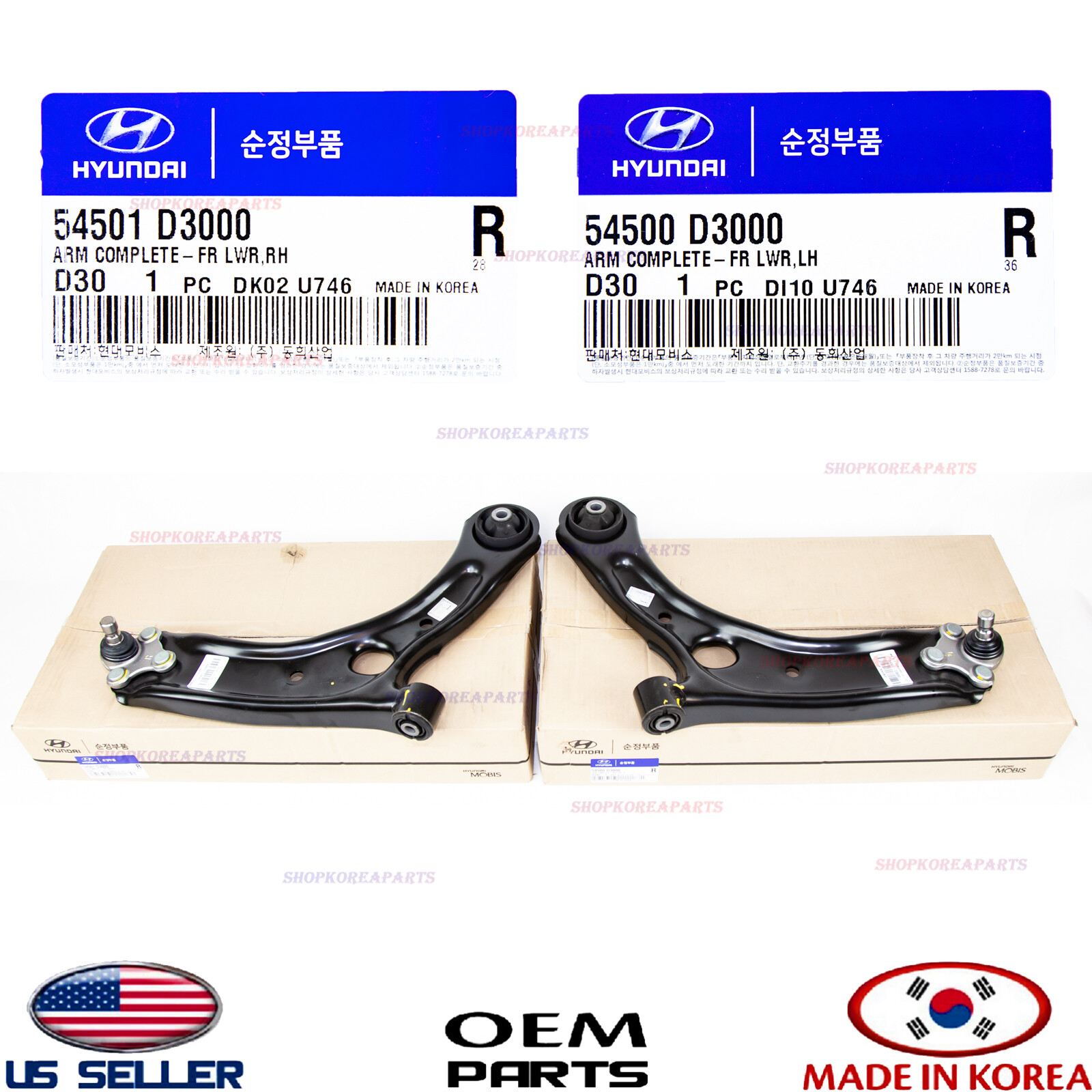 Front Lower Control Arm LEFT + RIGHT⭐set 2pcs⭐ GENUINE HYUNDAI TUCSON ...