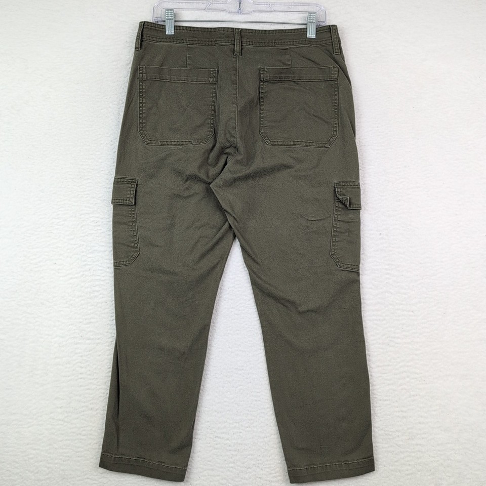 J Crew Chino Cargo Pant Women’s 10 High Rise Olive Green Utility ...