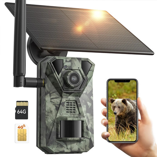 4G Hunting Game Camera with Motion Activated 64G Night Vision Trail ...