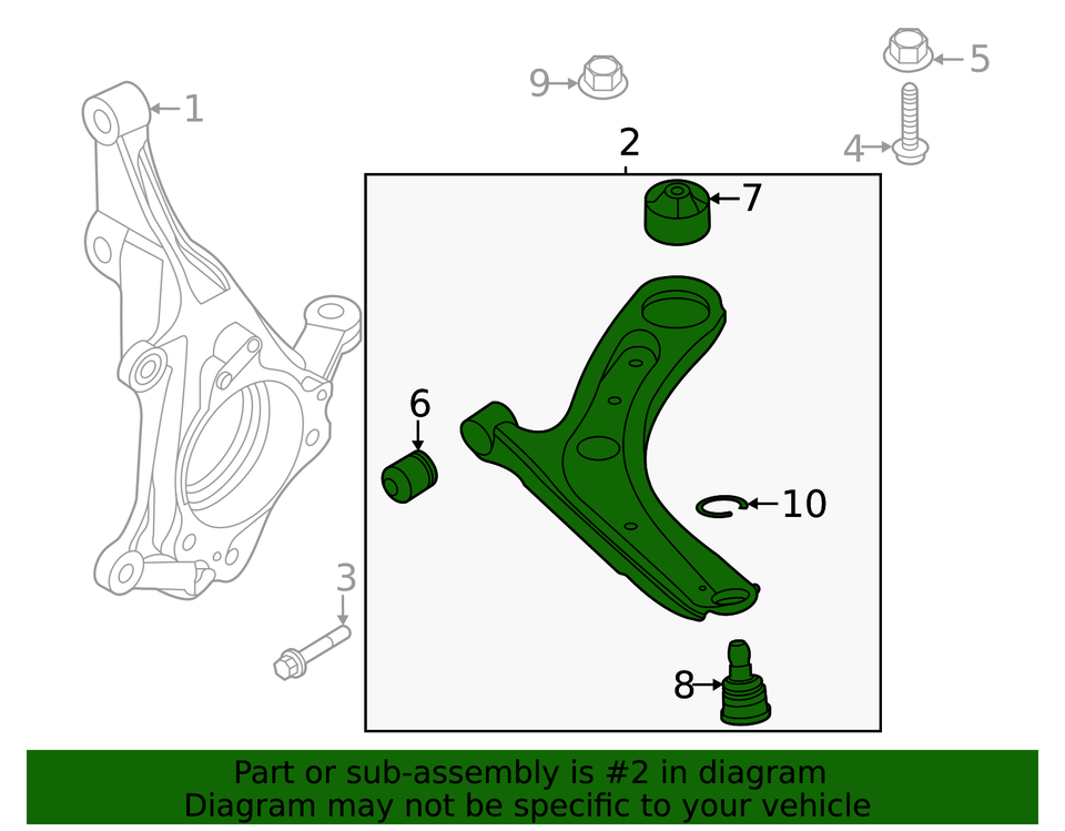 Genuine Kia Lower Control Arm 54500-K0100 | eBay