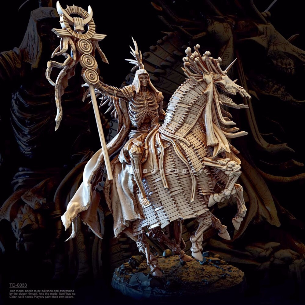 1/24 resin figure model kit Undead Cavalry 3D Printing Unassembled ...
