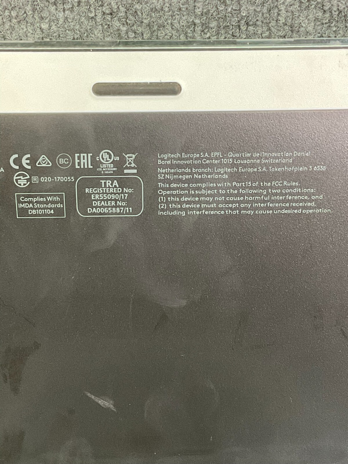 Logitech K800 Wireless Keyboard Illuminated Backlight Black Y-r0065 for ...