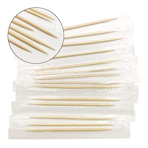Wood Bamboo Individually Cello Wrapped Toothpicks 2.5 Inch Pack ...