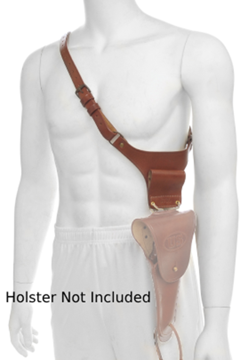 Brown Leather Universal Wire Hanger Shoulder Holster Adapter | eBay