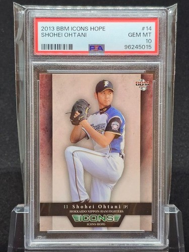 Shohei Ohtani Rookie Card 2013 BBM ICONS Hope #14 RC PSA 10 | eBay