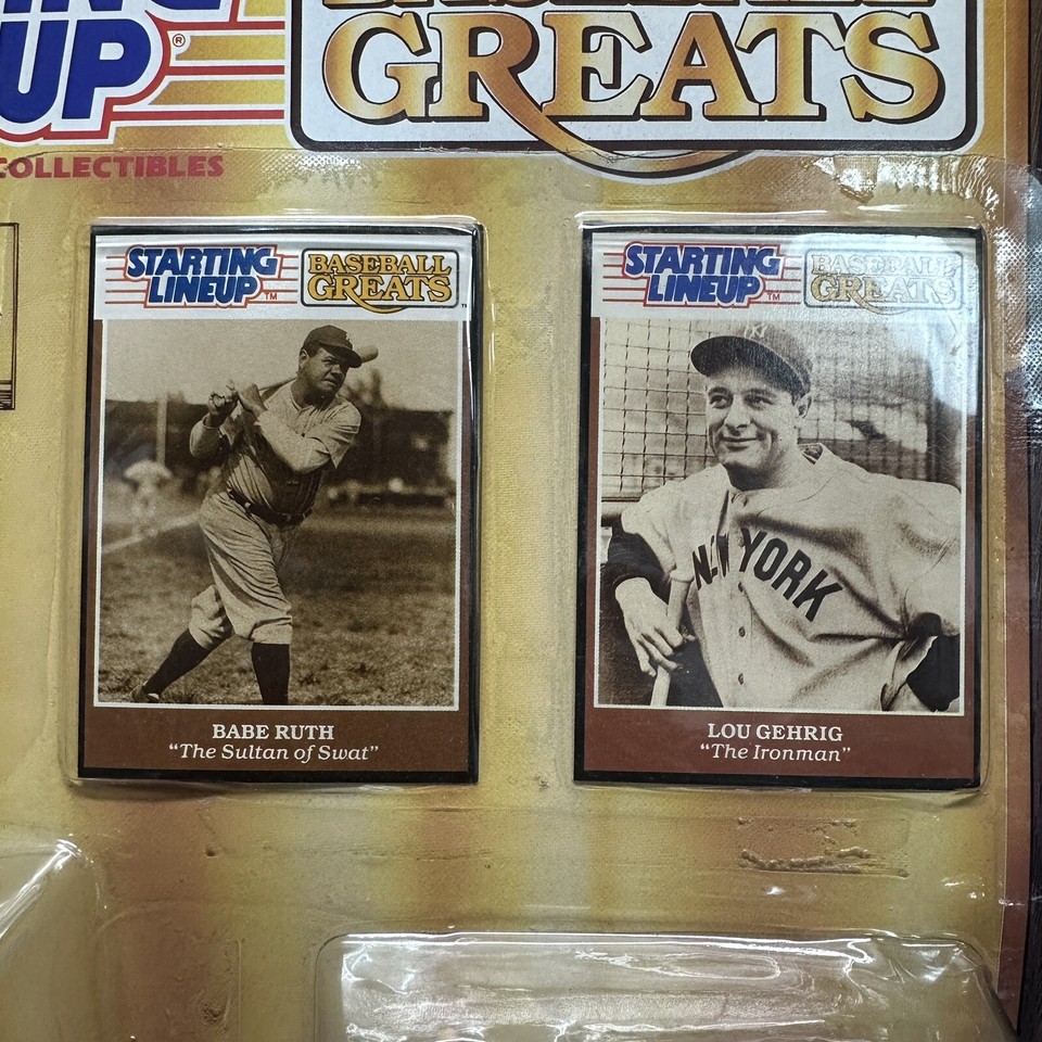1989 Babe Ruth & Lou Gehrig Starting Lineup Baseball Greats Figures And ...