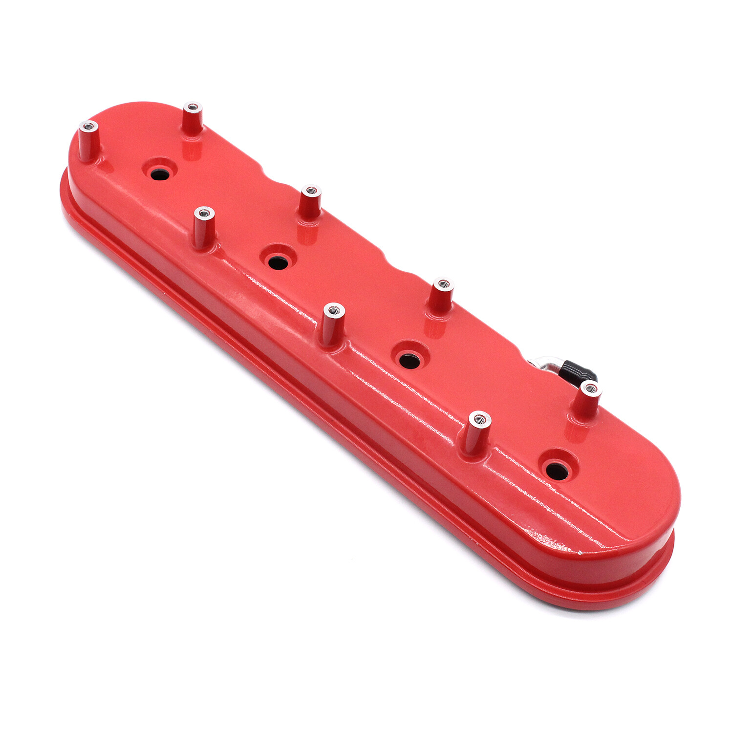2PCS Aluminum Gloss Red Tall LS Valve Covers For Chevy LS1 LS2 LS3 LS6 ...