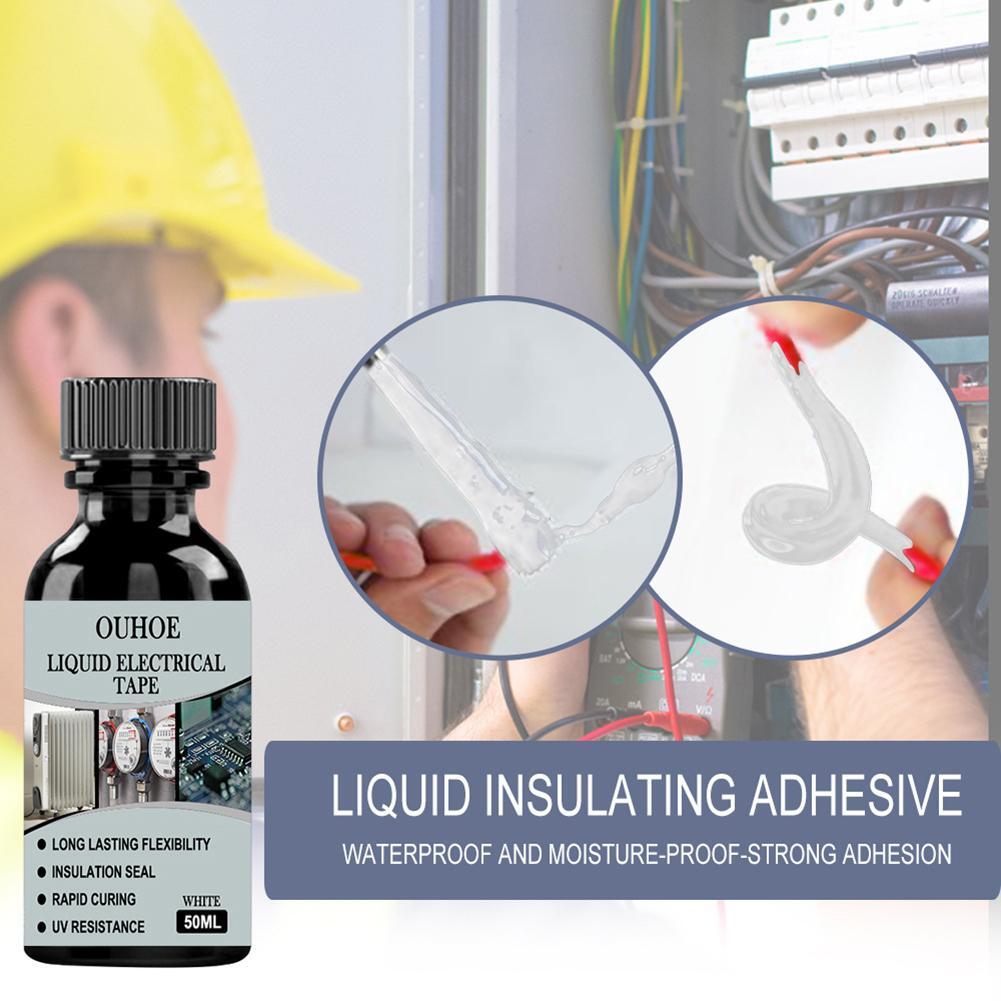 Waterproof UV Protection Liquid Insulation Insulating Glue (White 50ml ...