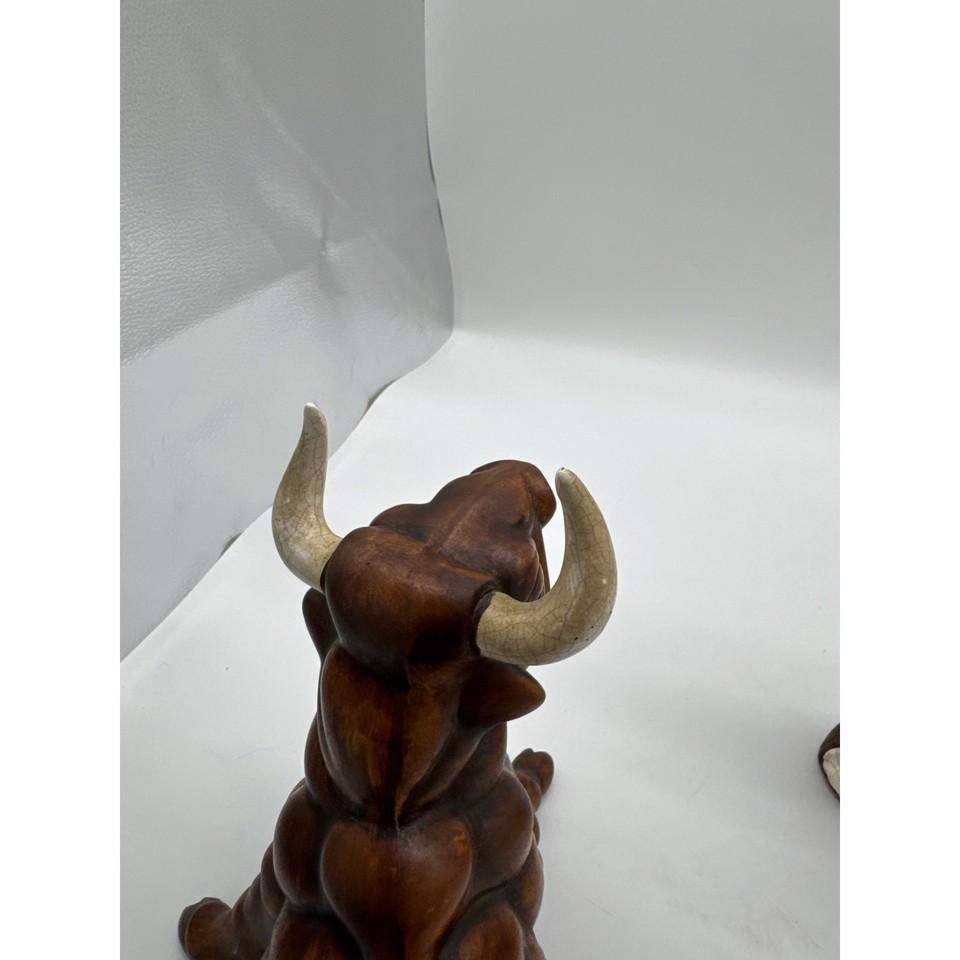 Lot2 VINTAGE MCM Treasure Craft Matador and Bull Ceramic Statues ...