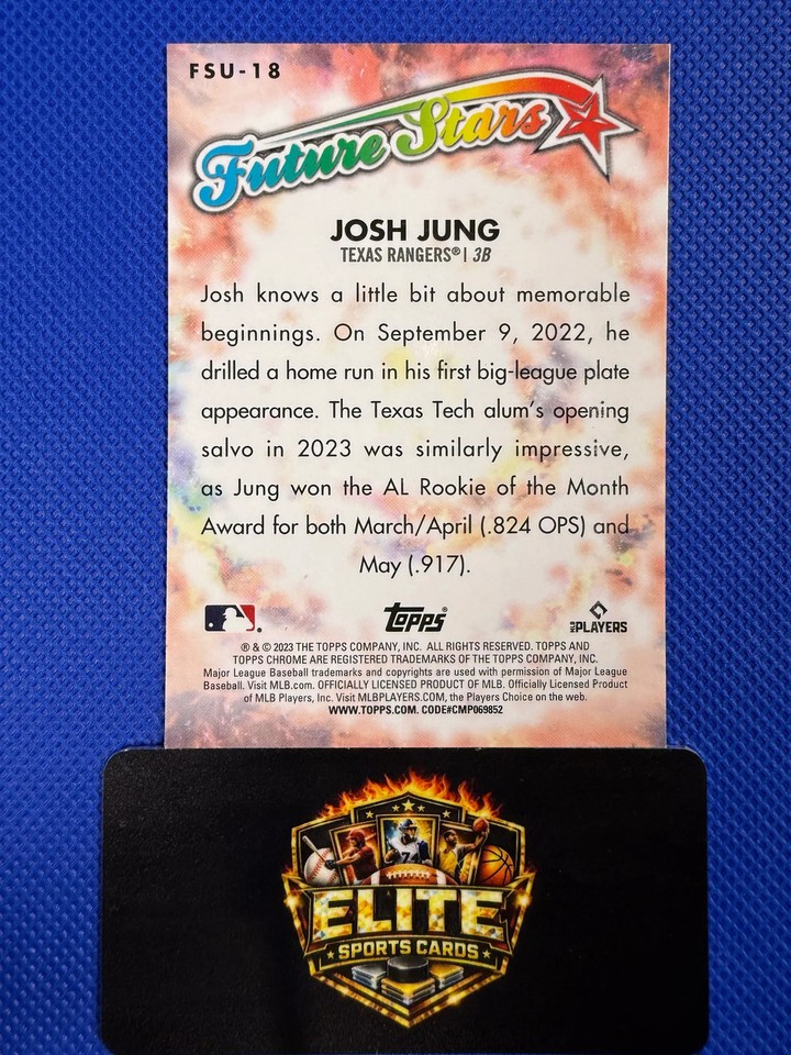 2023 Topps Chrome Future Stars Josh Jung #FSU-18 Refractor RC | eBay