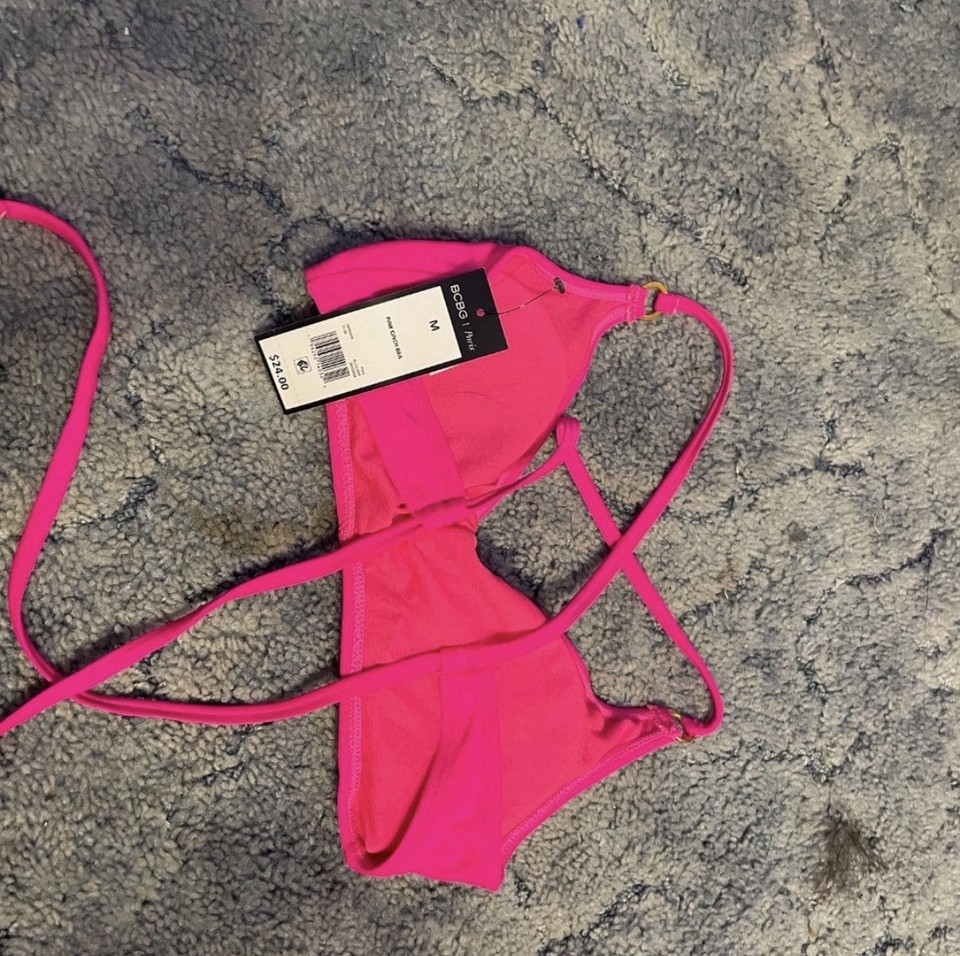 BCBG Paris Women's Pink Swim Top Size Medium | eBay