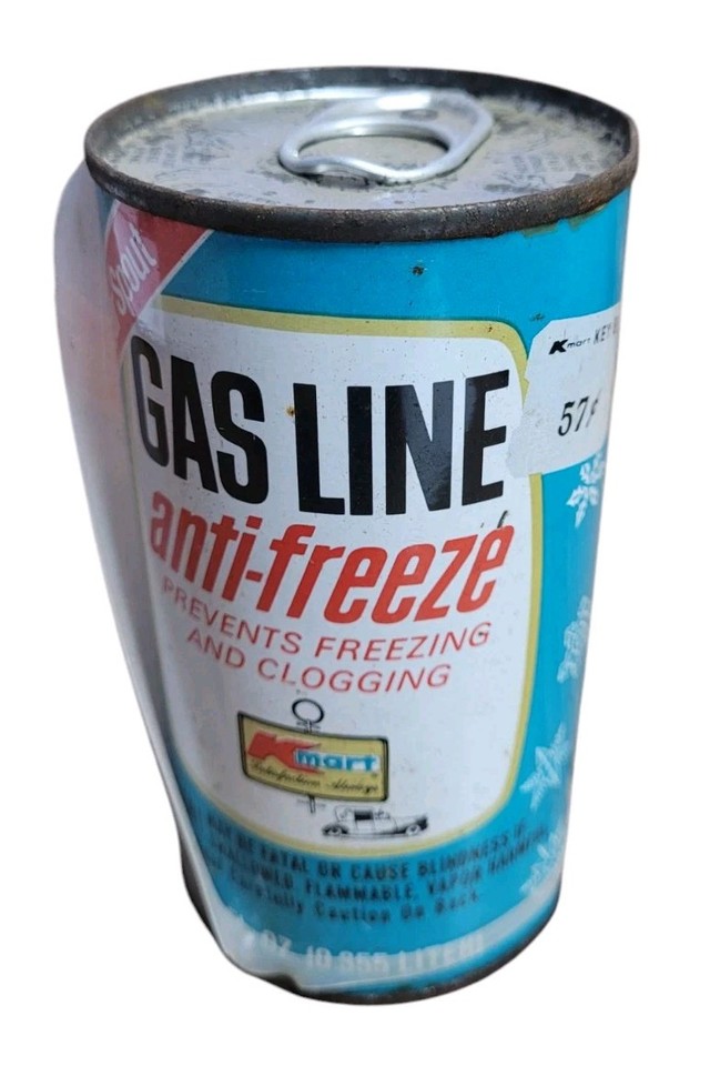 Kmart Gas Line Anti-freeze Metal Can 12 FL oz Unopened Advertising 57 ...