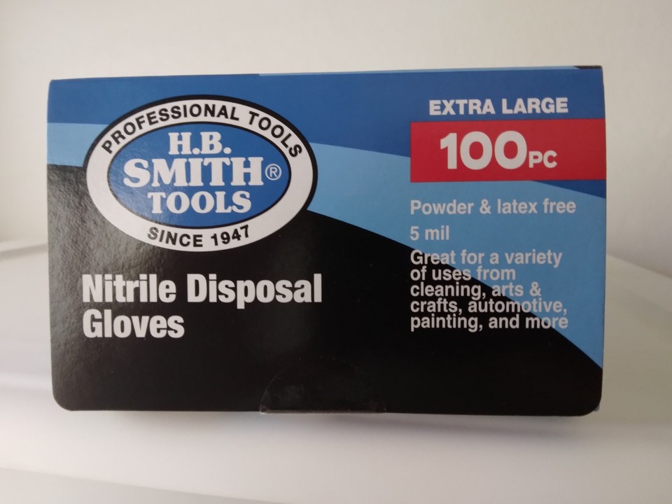 H.B. SMITH TOOLS Nitrile Disposal Gloves XL 100 Count 5 Mil | eBay