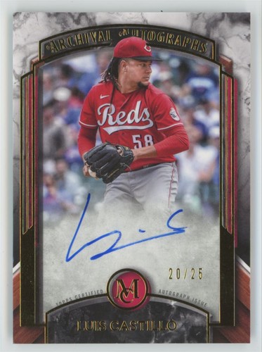Luis Castillo 2022 Topps Museum Collection Archival Gold Auto /25 #AA ...