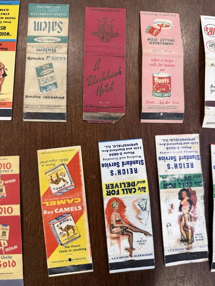 Matchbook Lot Vintage Pin Up Girls, Salem, Long Matchbooks, Camel ...