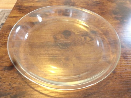 Vintage Clear Glass Anchor Hocking USA 10" Pie Pan Plate -Oven and ...