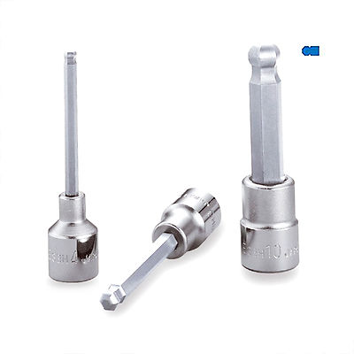 3/8"(9.5 mm) Dr. Hexagon Metric Hand Ball Point Hex Bit Socket 3.0 - 10 ...