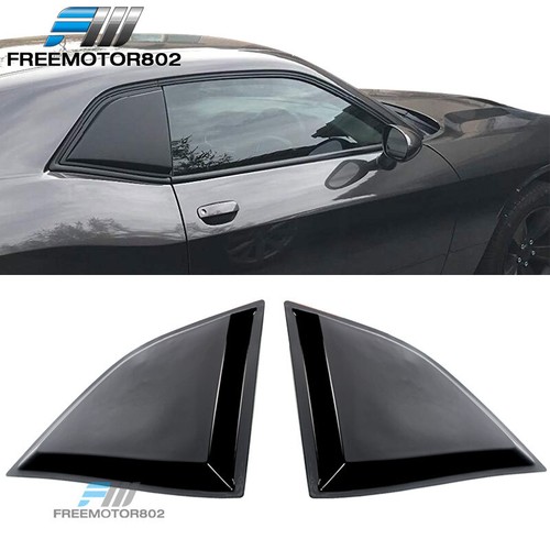 Fits 08-23 Dodge Challenger Window Scoop Side Louver Cover Gloss Black ...