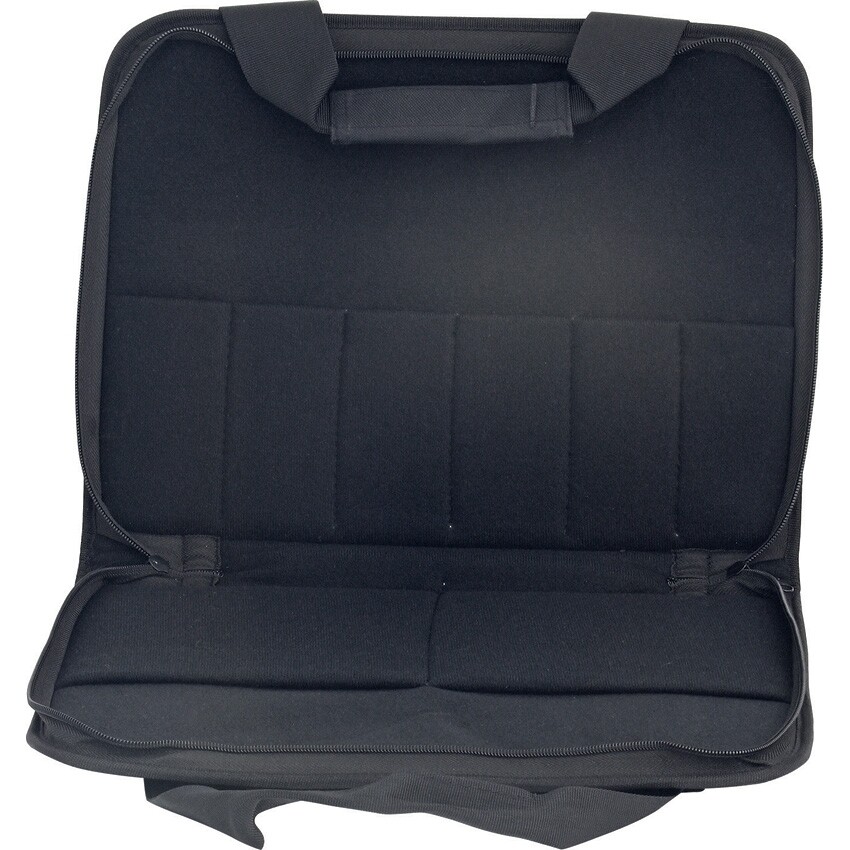 CARRY-ALL TACTICAL HANDGUN CARRYING CASE W HANDLE, TWO INTERIOR POCKETS ...