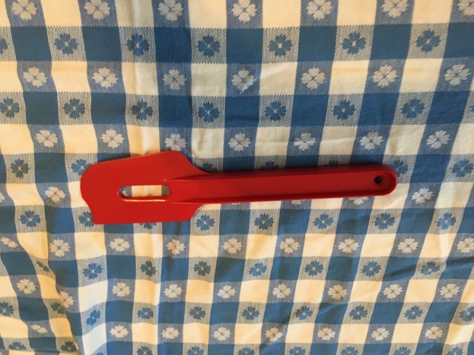 Tupperware 1 Paddle Scraper Spatula Gadget Red Cheater Beater Utensil ...