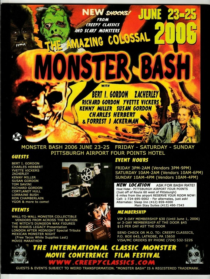 MONSTER BASH MAGAZINE #5 2006 NM 9.4 UNREAD CREEPY CLASSICS BRIDE ...