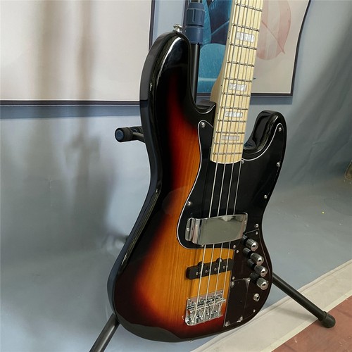 4 String Electric Jazz Bass Guitar Tobacco Sunburst Solid Body Maple ...