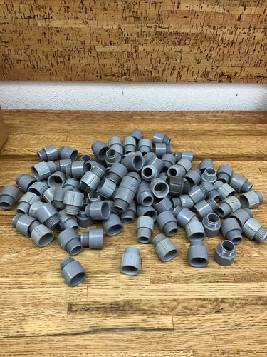 (100) UNUSED 1/2" ELECTRICAL PVC MALE TERMINAL ADAPTERS , SHOW STORAGE ...