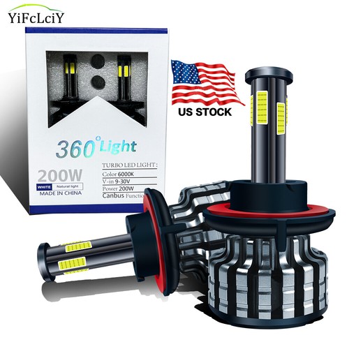360° LED 6-Sided Kit 9008/H13 Lo Headlight Bulbs Conversion For 1819 ...
