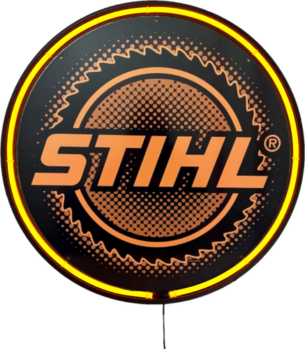 LARGE STIHL Chainsaw Bar Garage Wall Light Sign Orange Neon Easter Gift ...
