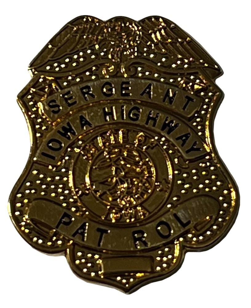 Iowa Highway Patrol Sergeant Badge Hat Cap Lapel Pin PO-516 | eBay