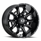 20x9 Vision 415 Bomb 5x139.7 +12 Gloss Black Milled Spoke Rims (Set of ...