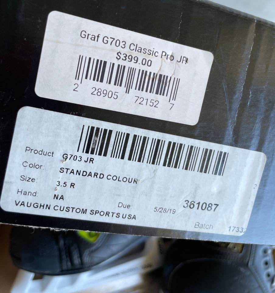 GRAF Supra 703 [ 3.5 D R] Top Flight Ice Hockey Skates Pair Vintage New ...