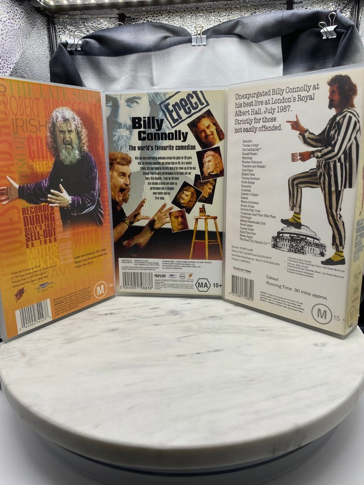 VHS Video Billy Connolly Bulk Lot Erect For 30 Years & Billy & Albert ...
