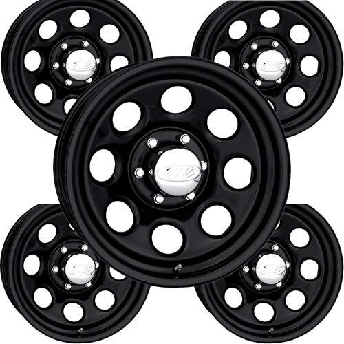 (Set of 5) AWC 81 Soft 8 15x8 5x4.5" -19mm Black Wheels Rims 15" Inch ...