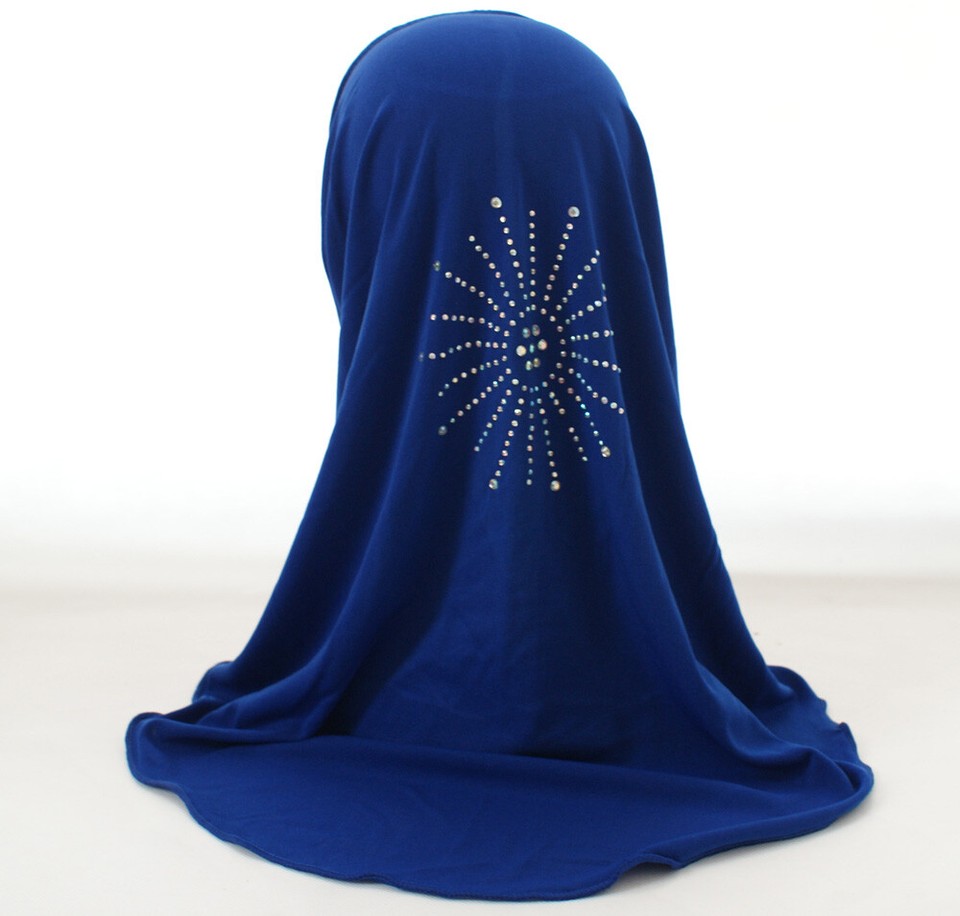 2-6Y Muslim Kids Girls All Cover Hijab Scarf Islamic Ramadan Headwear ...