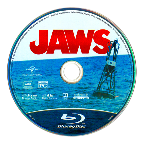 Steven Spielberg Jaws 1975 Blu-ray Disc Only 50th Anniversary John ...