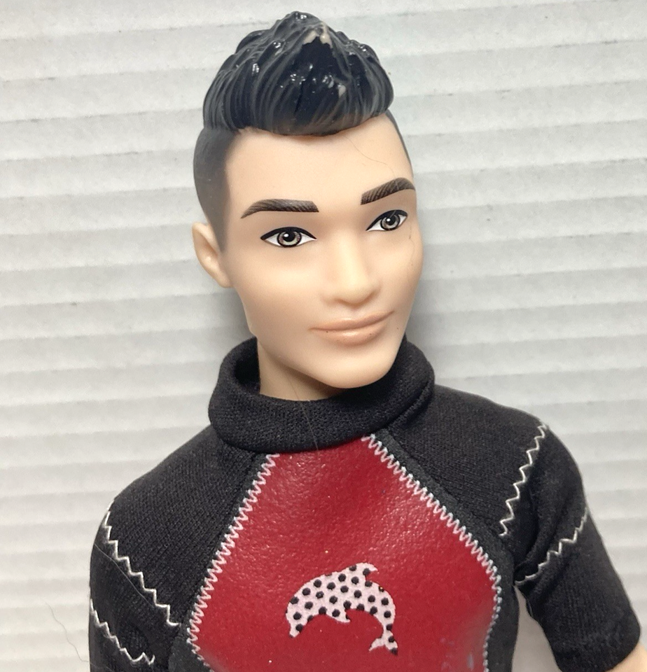 Mattel Fashionistas #115 Asian Ken Boho Hip Doll 2018 Faux-hawk Dolphin ...